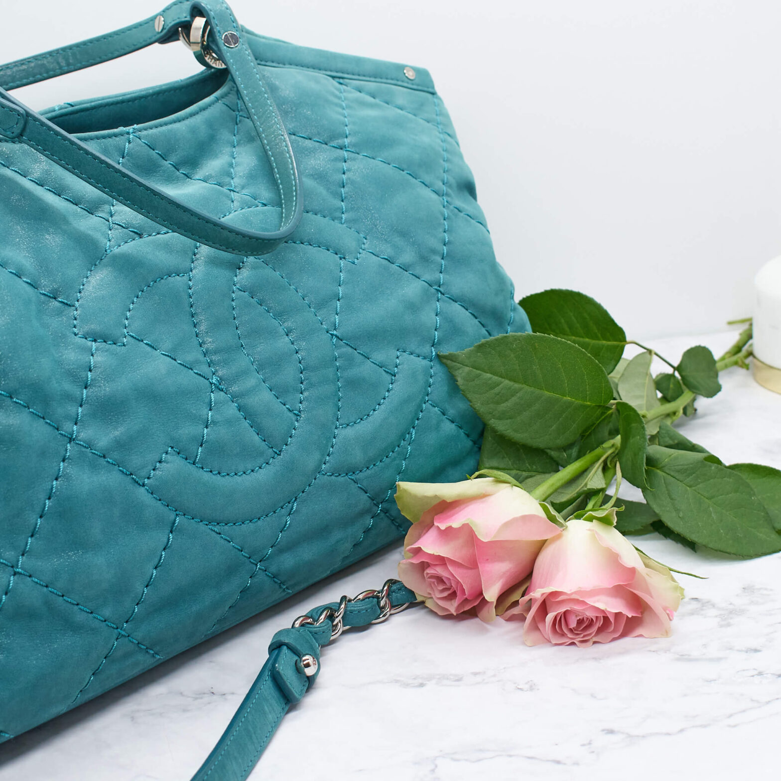 Chanel Handtasche Shopping Tote Türkis Blau - Coco Liebt Louis